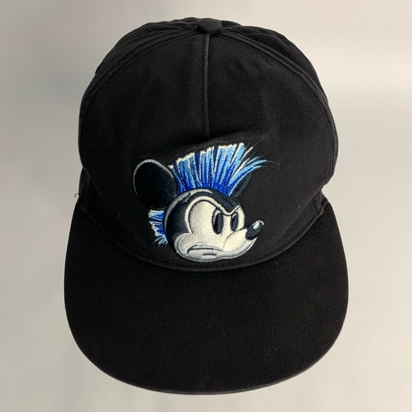 Accessories | Disney Parks Mohawk Mickey Mouse Black Blue Ball Cap Rock ...